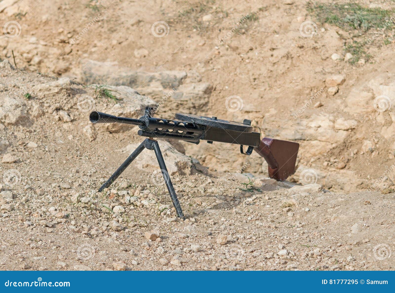 Model of Soviet Light Machine Gun Stock Image - Image of attacking ...