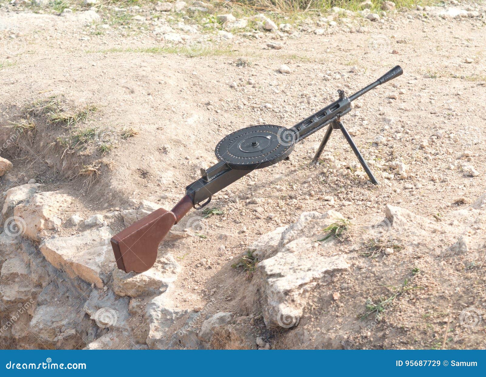 Model of Soviet Light Machine Gun Stock Image - Image of heavy, defense ...