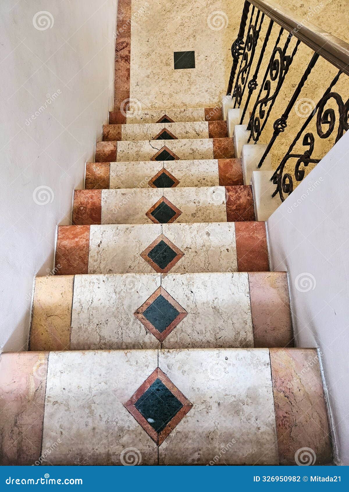 Model of Stairs Going Down in the House Stock Photo - Image of ...