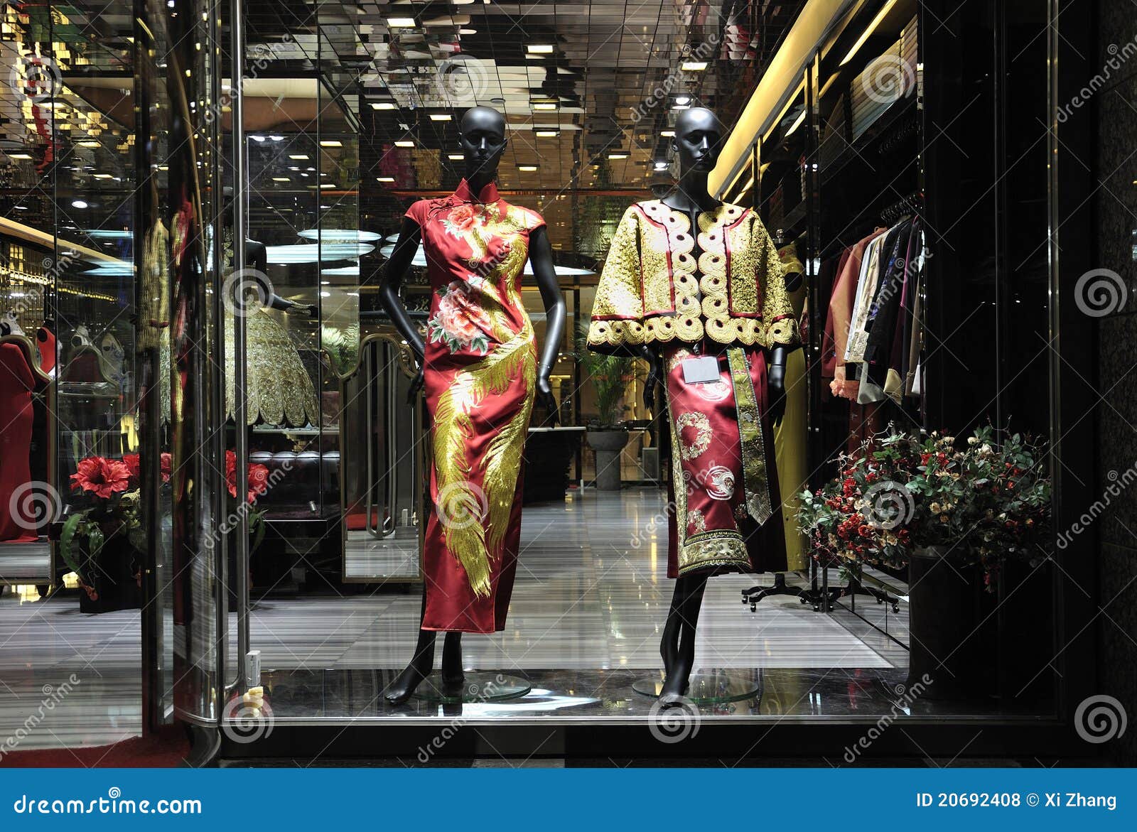 Model in Store Showcase. stock photo. Image of clothing - 20692408