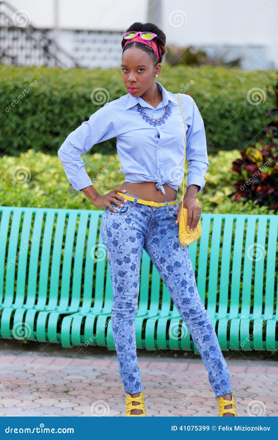 Model Striking a Pose Stock Image Stock Image - Image of adult, full ...