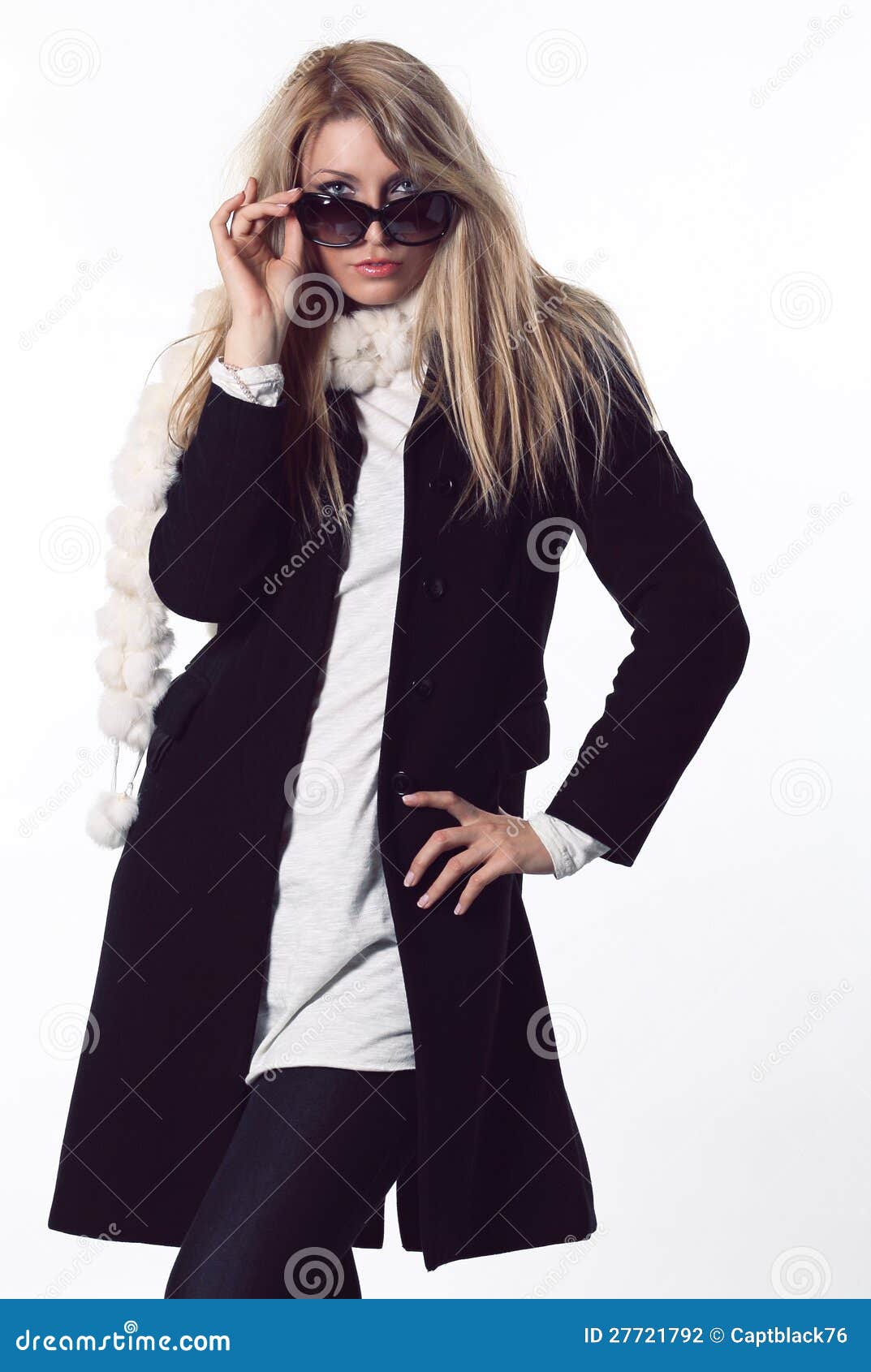 Model with Sunglasses Posing Stock Photo - Image of elegance ...