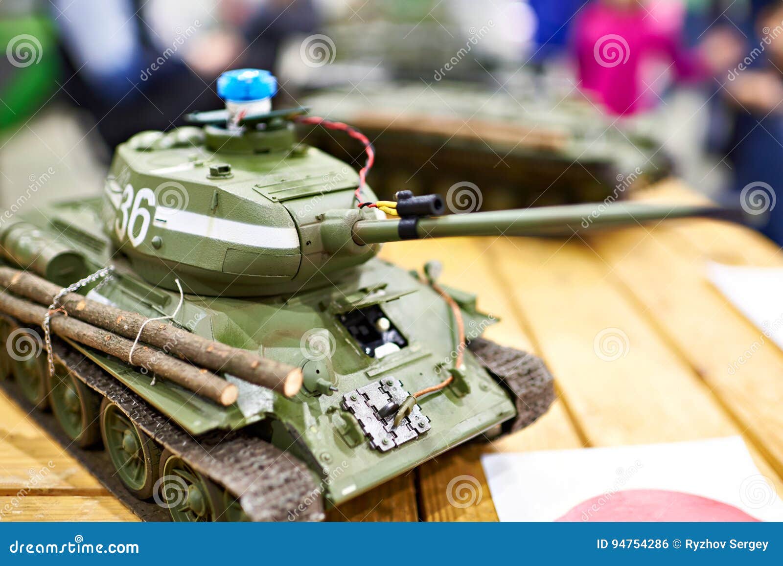 Model of Tank for the Competition Battle Stock Photo - Image of control ...