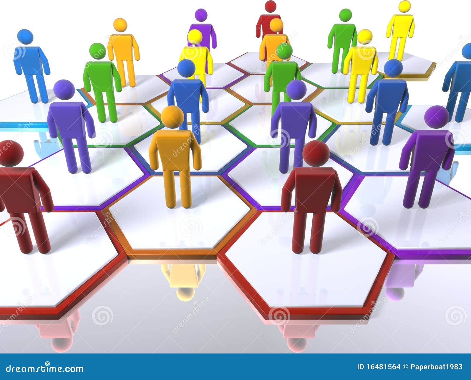 A Model of a Team with Emphasis on Diversity Stock Illustration ...