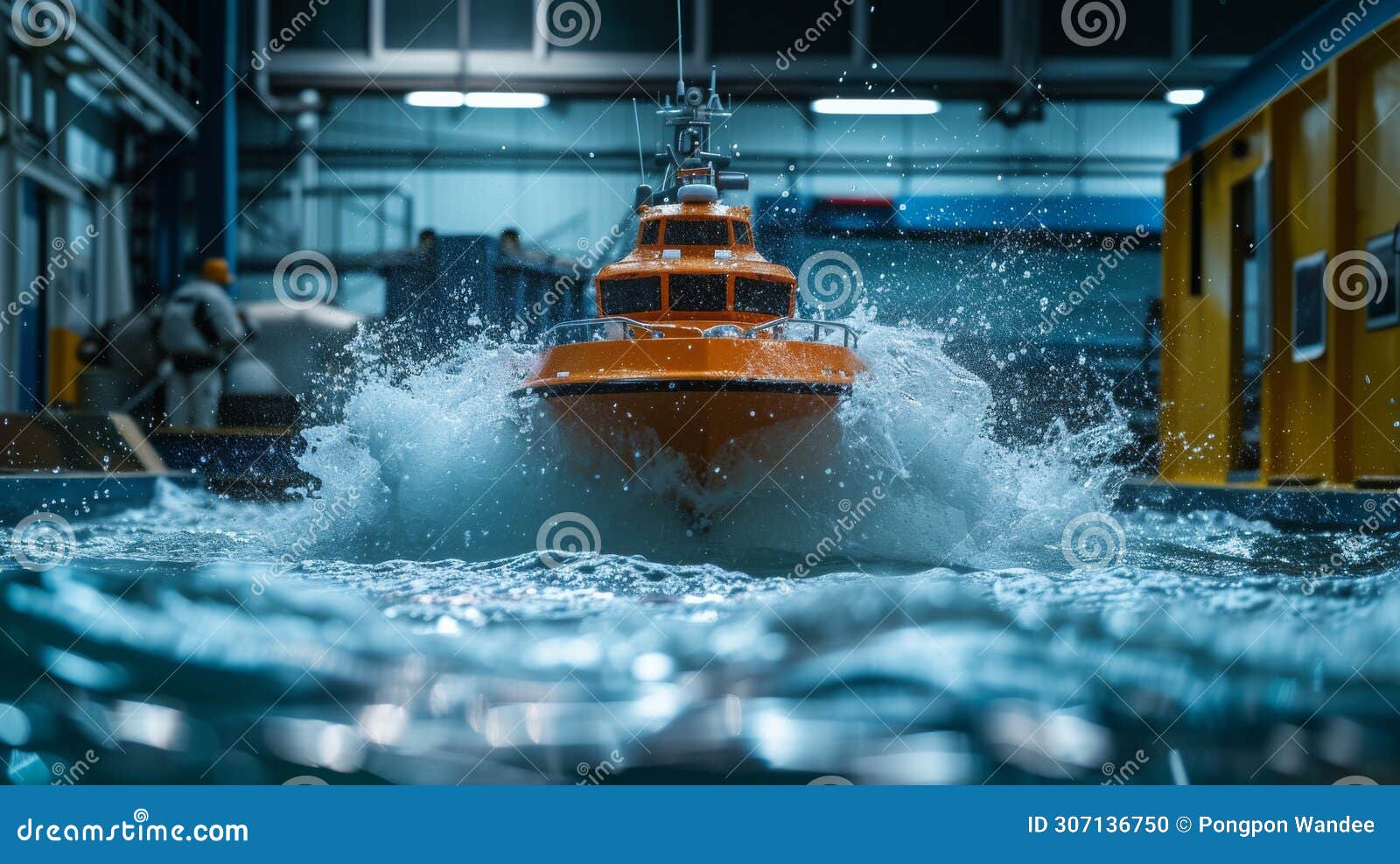 Model Testing Tank Marine Engineer Testing Stability of New Vessel ...