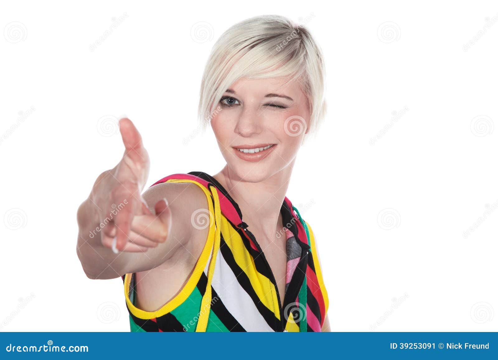 Model with thumbs up stock image. Image of elegant, attractive - 39253091