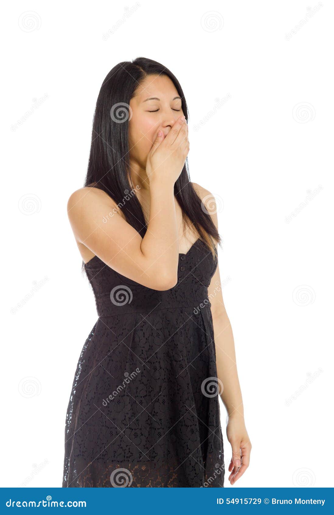 Model tired yawning stock image. Image of model, beautiful - 54915729