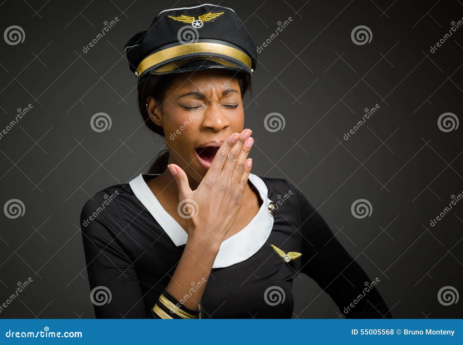 Model tired yawning stock photo. Image of headshot, yawning - 55005568