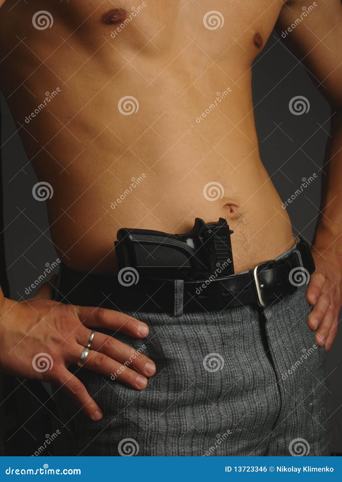 Model torso with gun stock photo. Image of anatomy, force - 13723346