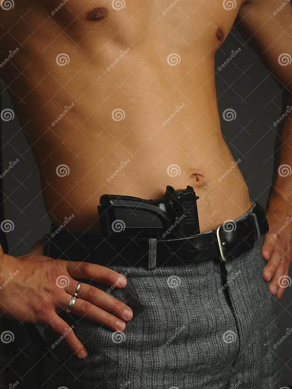 Model torso with gun stock photo. Image of anatomy, force - 13723346