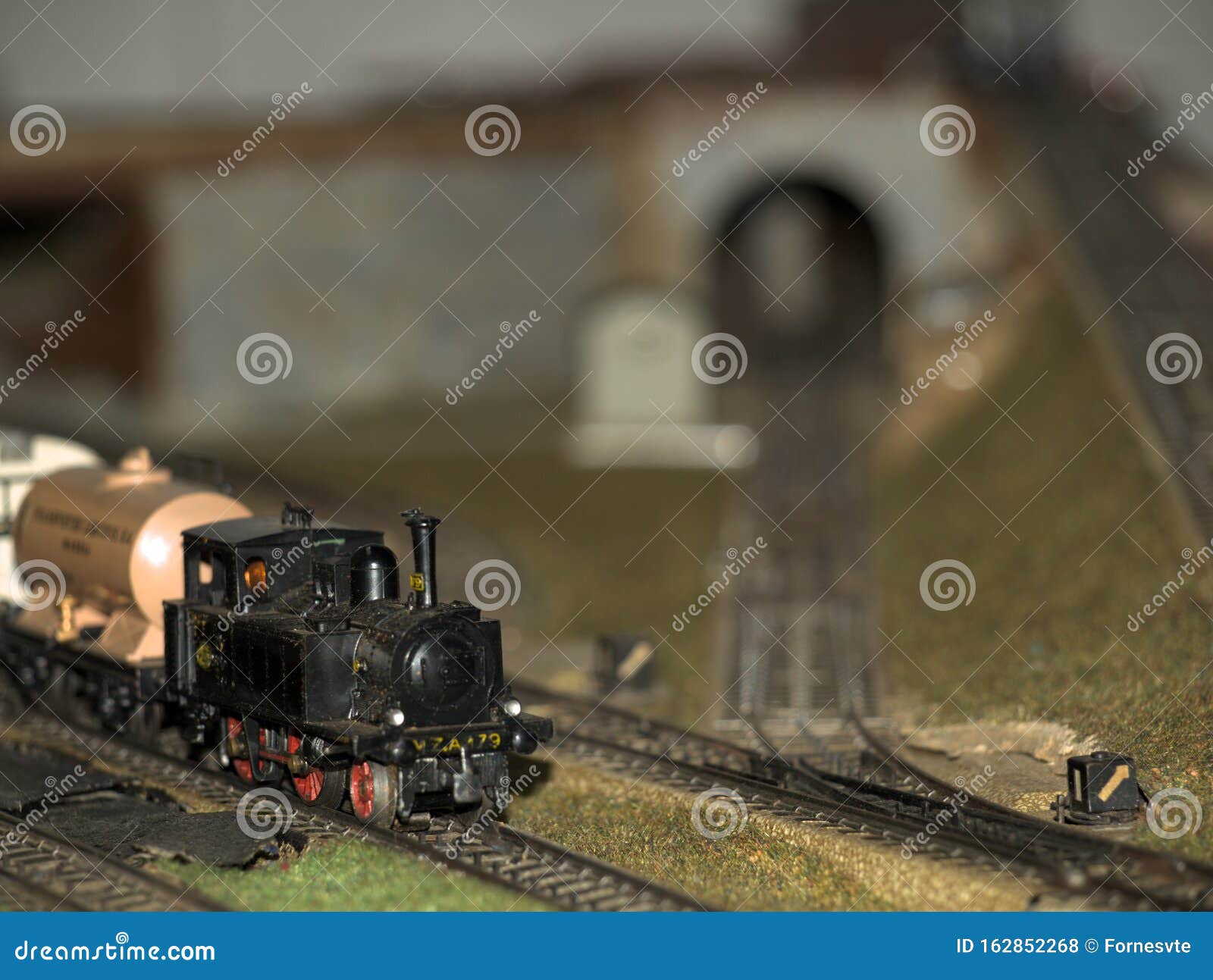 Model Train, Recreation of a Steam Engine. HO Scale Miniature Stock ...