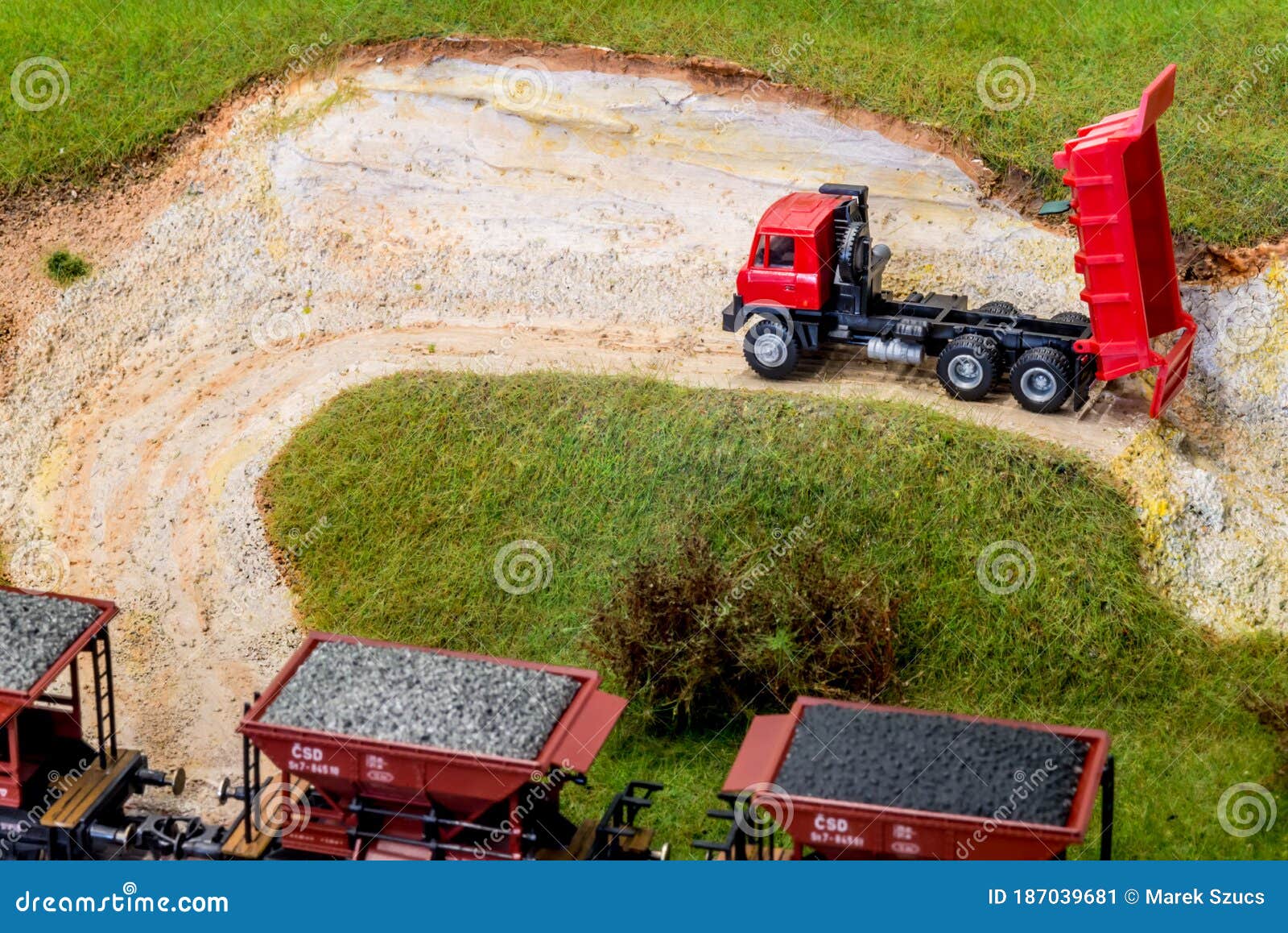 Model Truck in Scale H0 on Train Layout in Stone Pit Stock Image ...