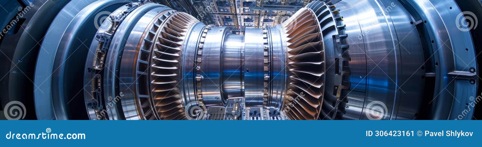 Model of Turbine Engine with Longitudinal Section for Studying ...