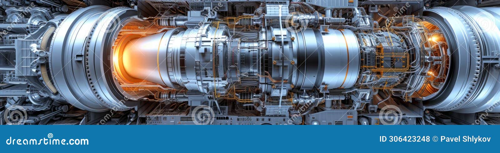 Model of Turbine Engine with Longitudinal Section for Studying ...