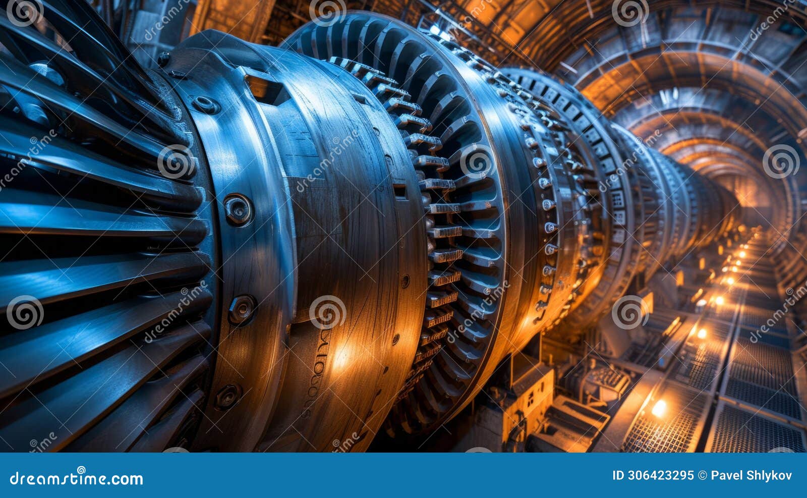 Model of Turbine Engine with Longitudinal Section for Studying ...