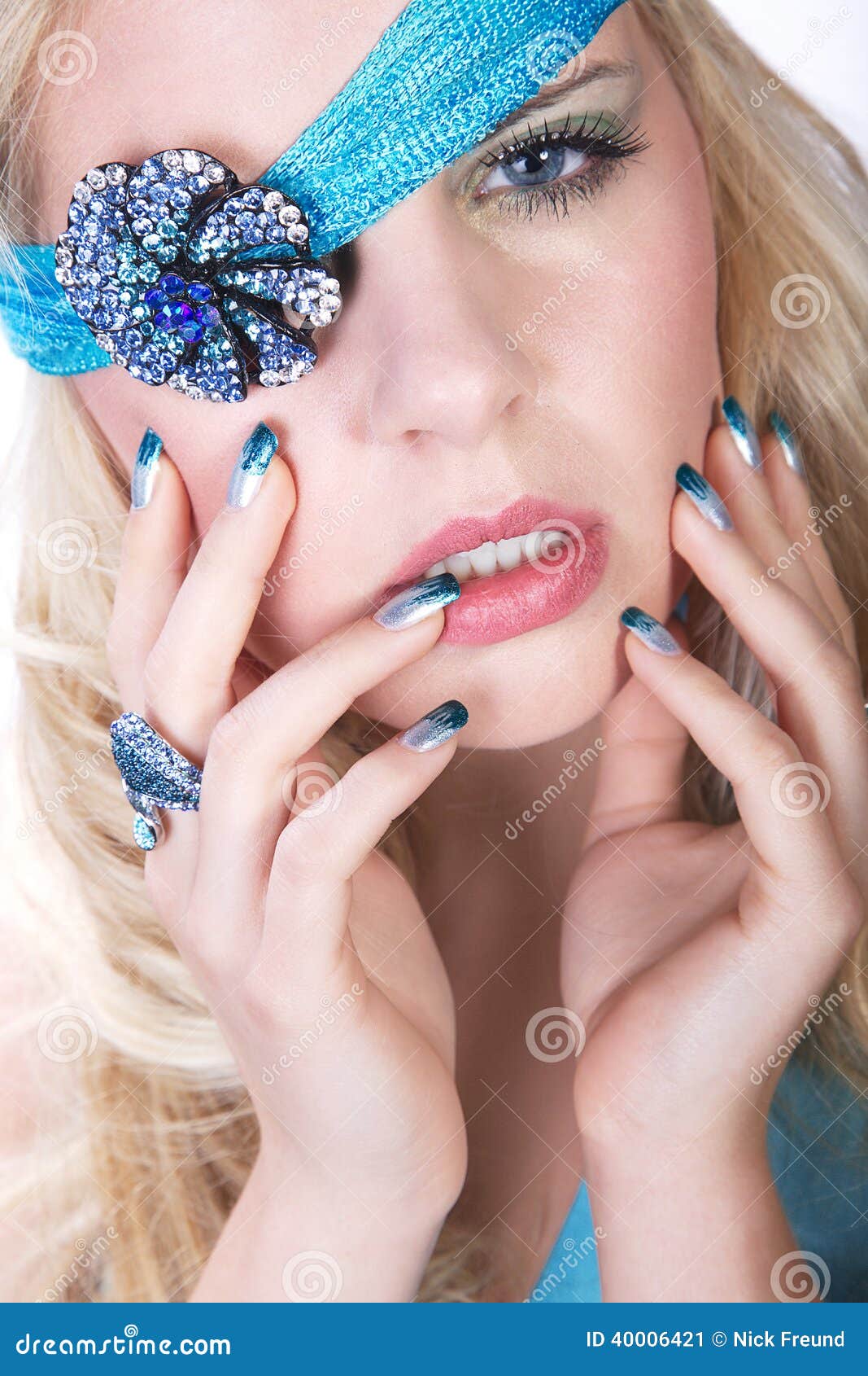 Model with Turquoise Colors Stock Image - Image of female, colour: 40006421