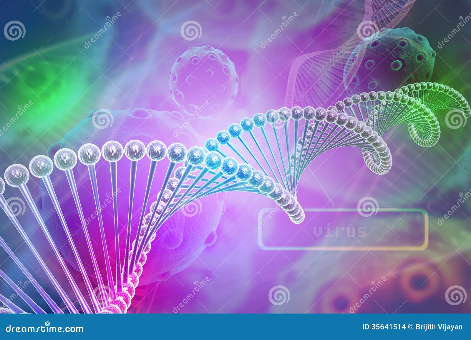 Model of twisted DNA chain stock illustration. Illustration of biology ...