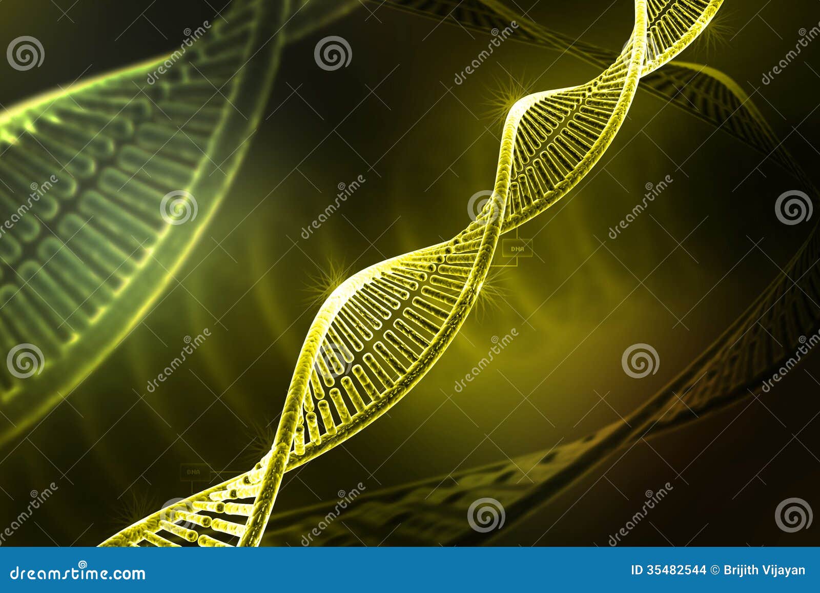 Model of Twisted DNA Chain on Dark Colour Stock Illustration ...