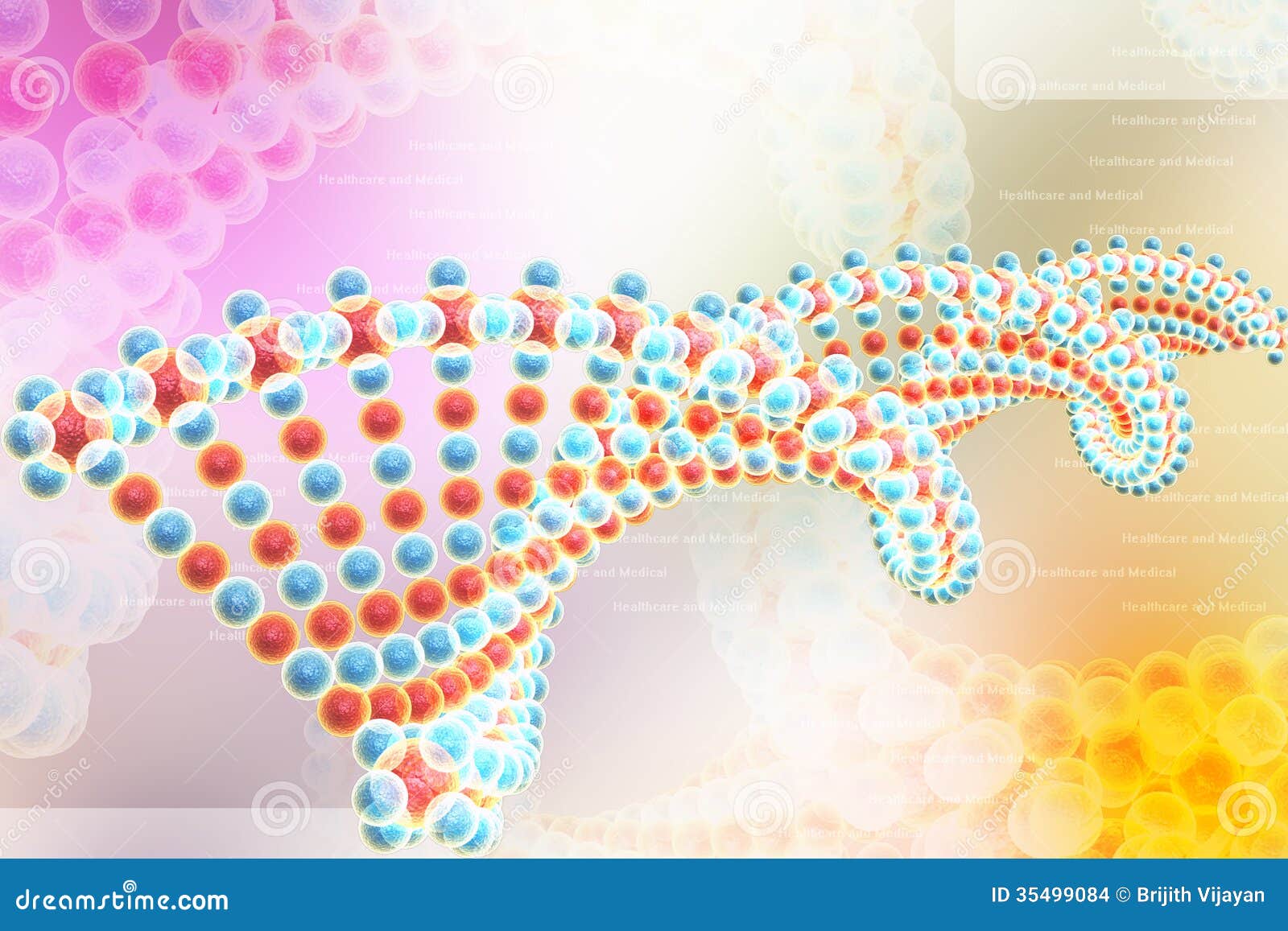 Model of Twisted Model of Twisted DNA Chain Stock Illustration ...