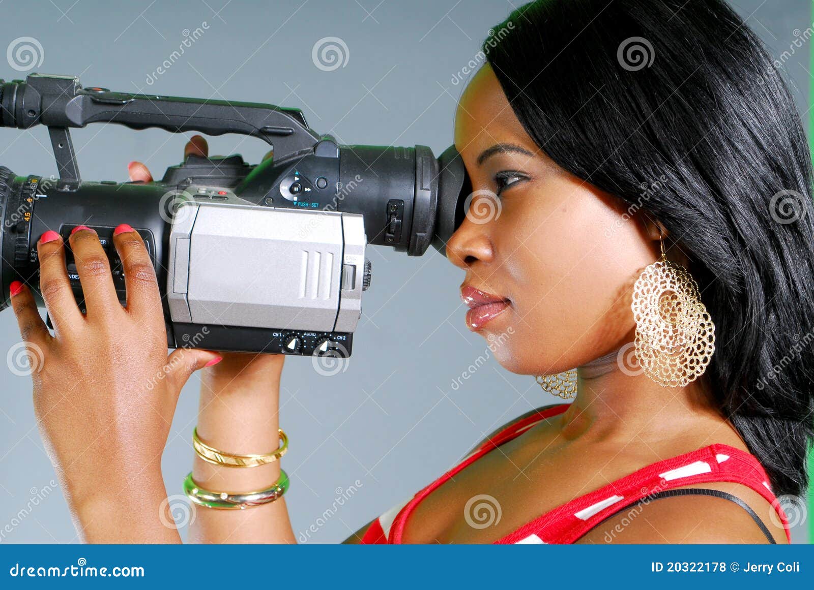 Model using video camera stock photo. Image of video - 20322178