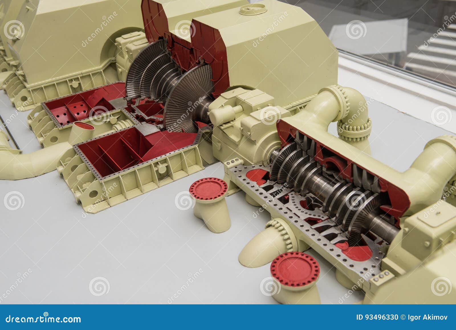 Model Van Een 1000 Mw-stoomturbine Redactionele Afbeelding - Image of ...