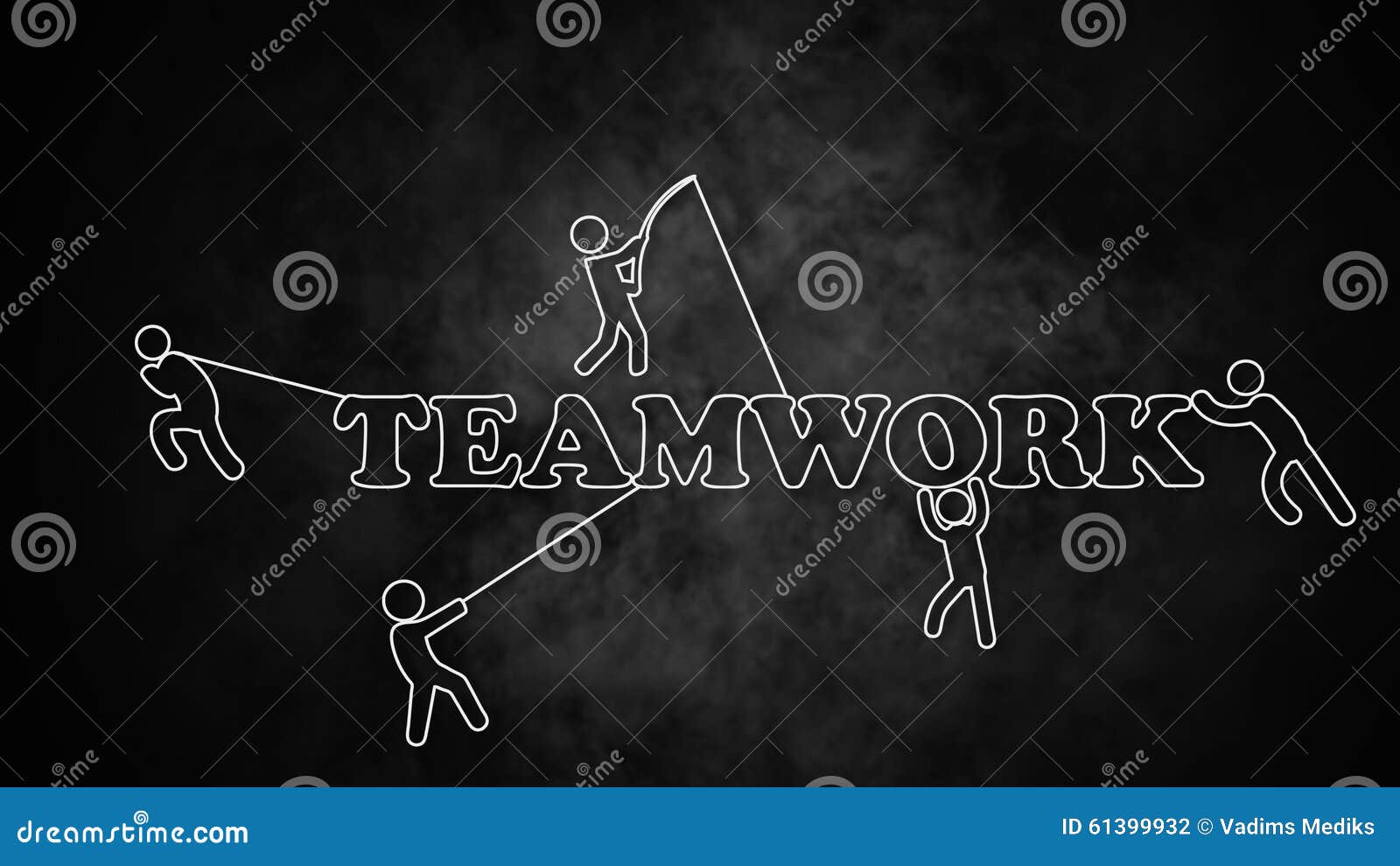 Model van het teamwerk stock illustratie. Illustration of doel - 61399932