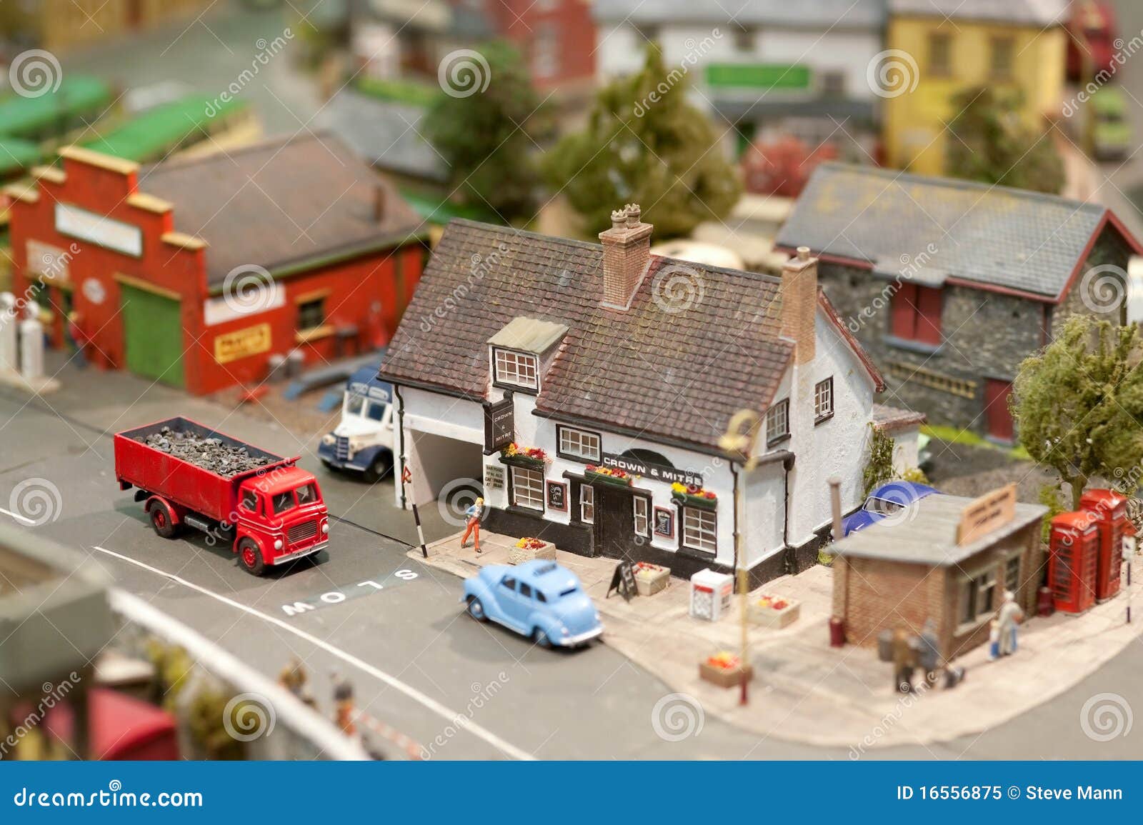 Model village stock image. Image of village, public, replica - 16556875