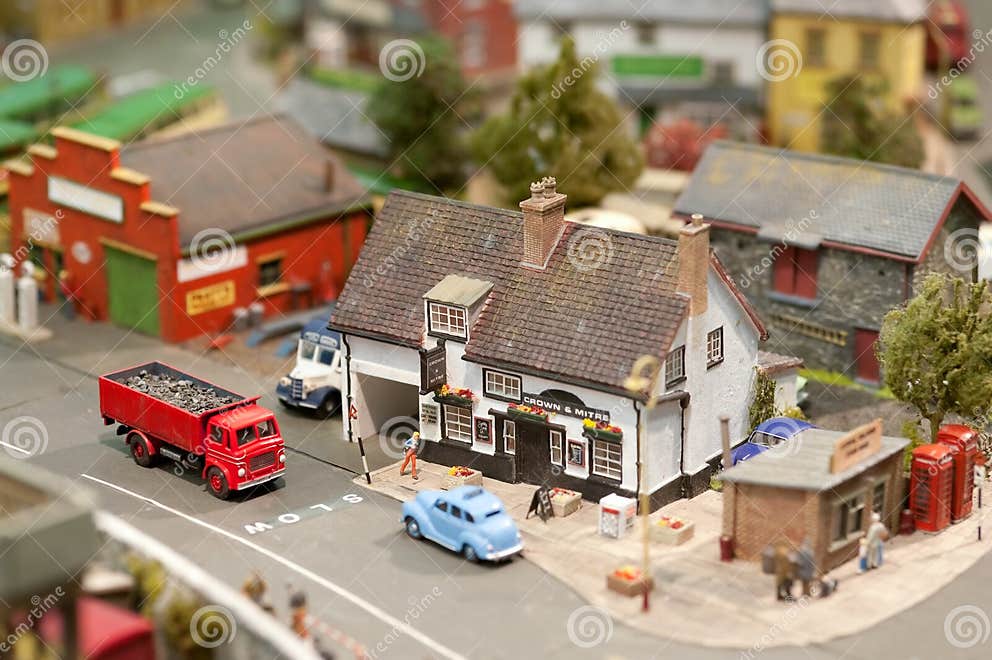 Model village stock image. Image of village, public, replica - 16556875