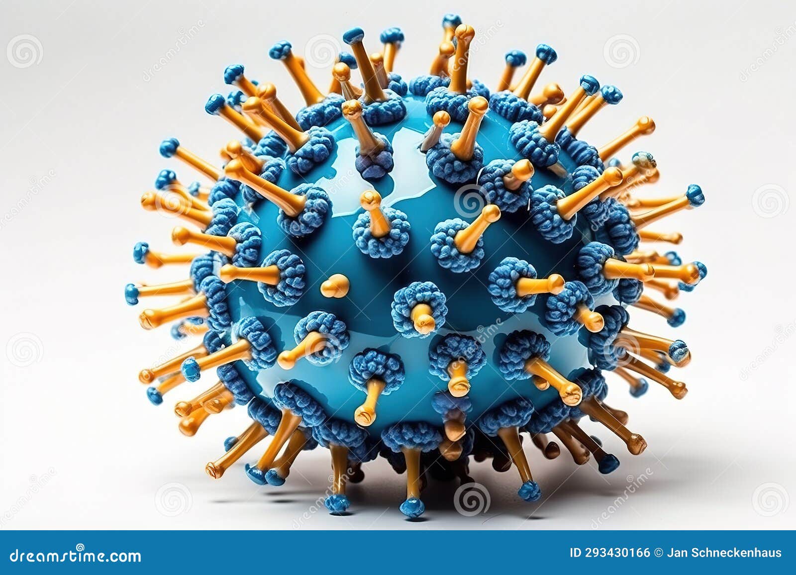Model of a Virus on a White Background. Stock Illustration ...
