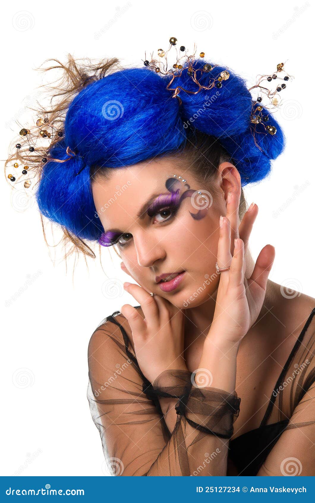 Model with the Visage and Hair Stock Photo - Image of hair, beauty ...