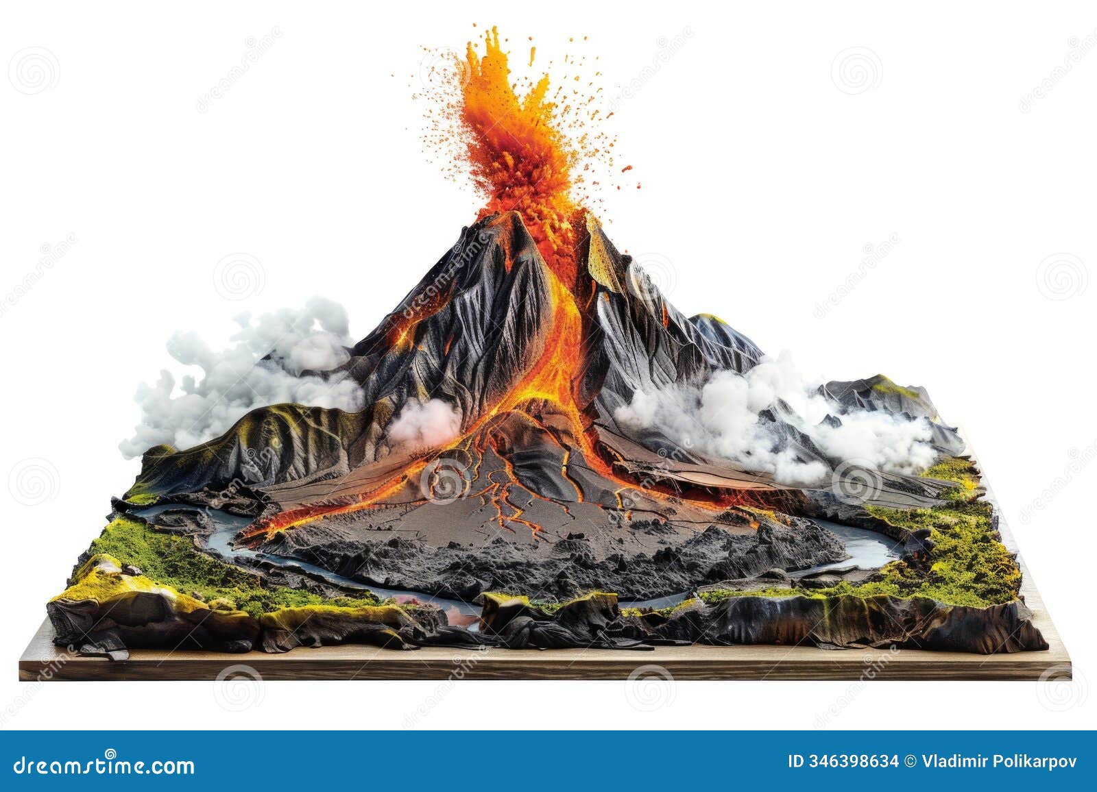 A Model of a Volcanic Eruption with Flowing Lava, Suitable for Use in ...