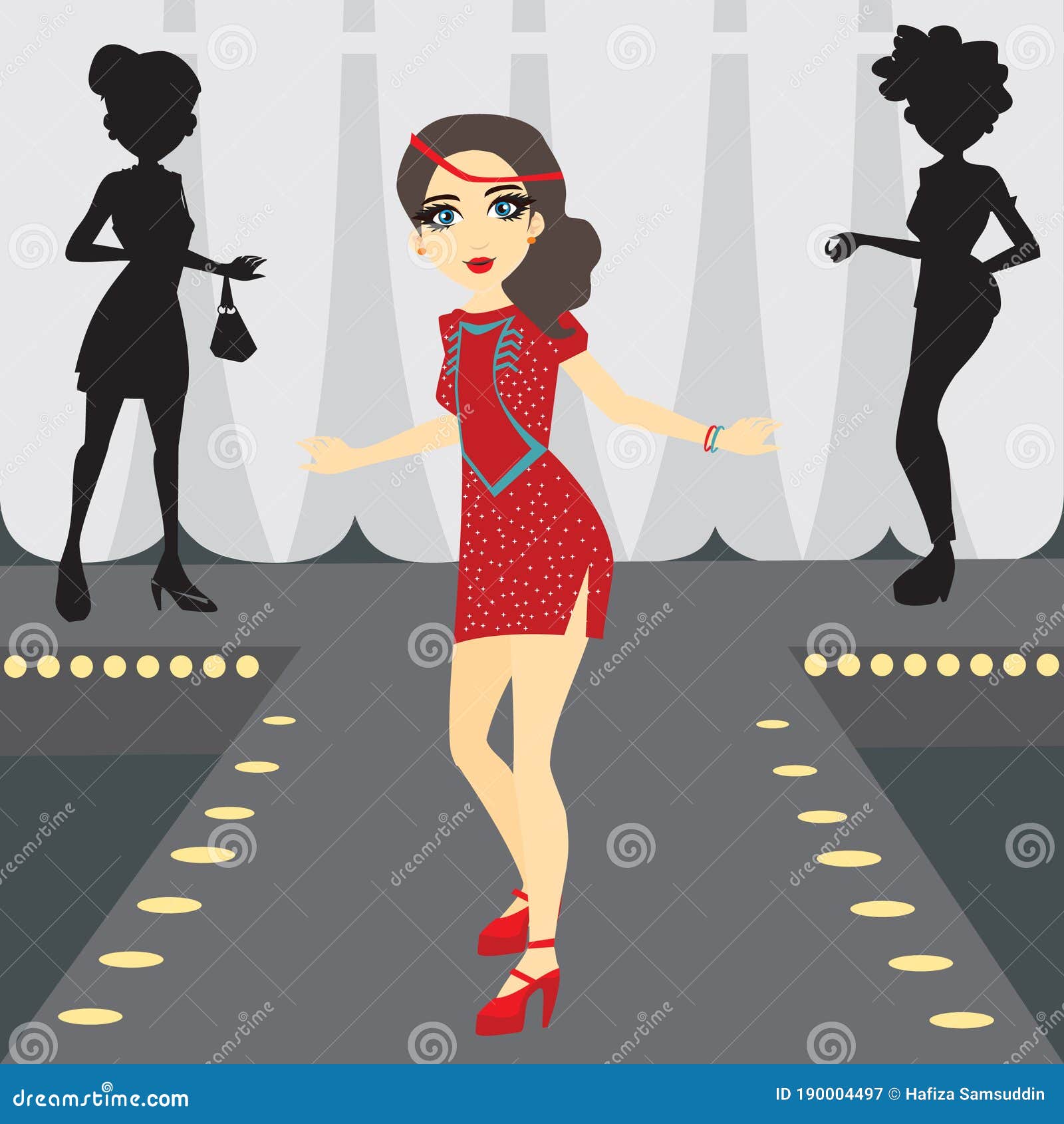 Model Walking Ramp. Vector Illustration Decorative Design Stock Vector ...