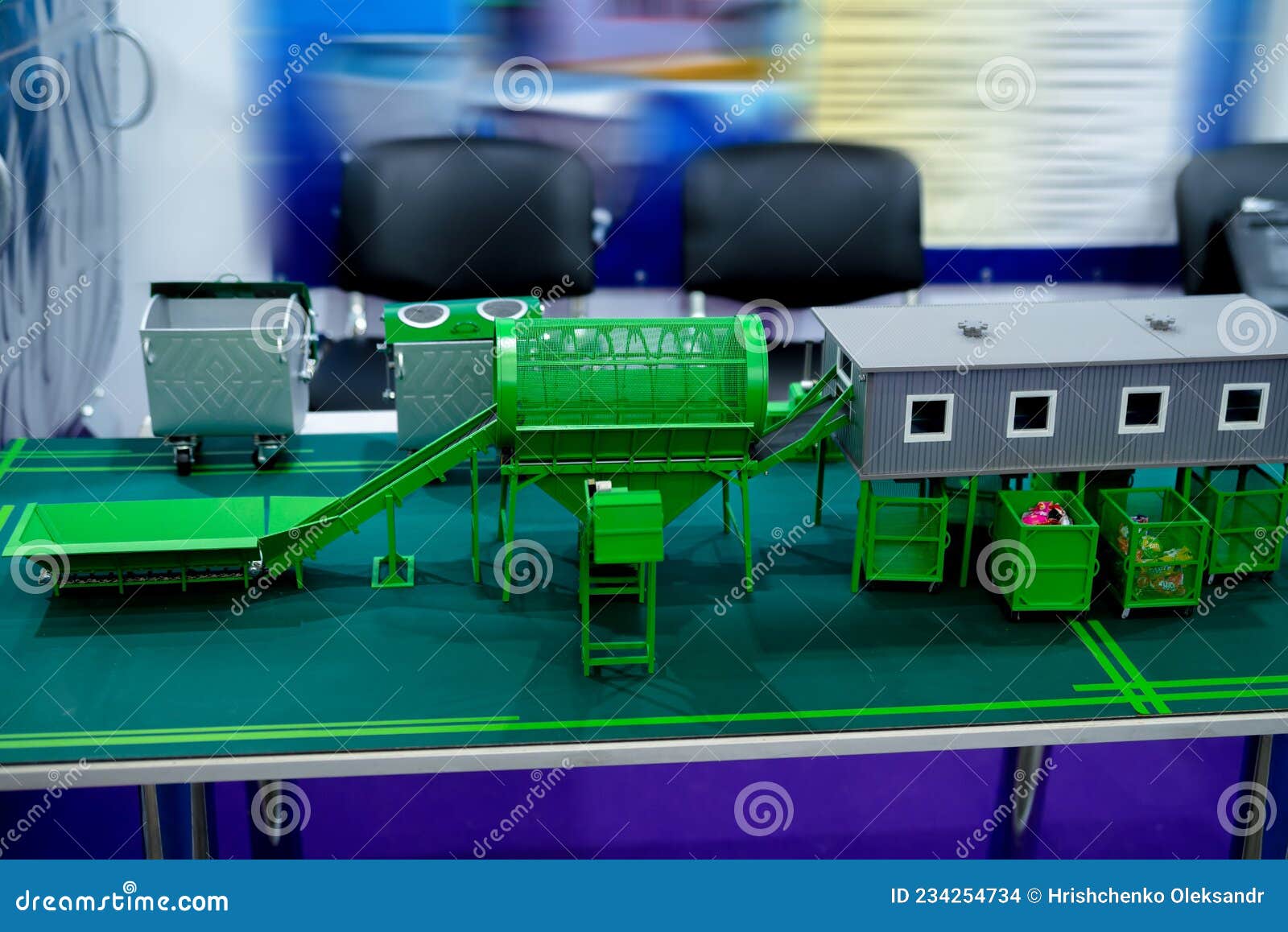 Model of a Waste Sorting Complex for Solid Household Waste Stock Photo ...