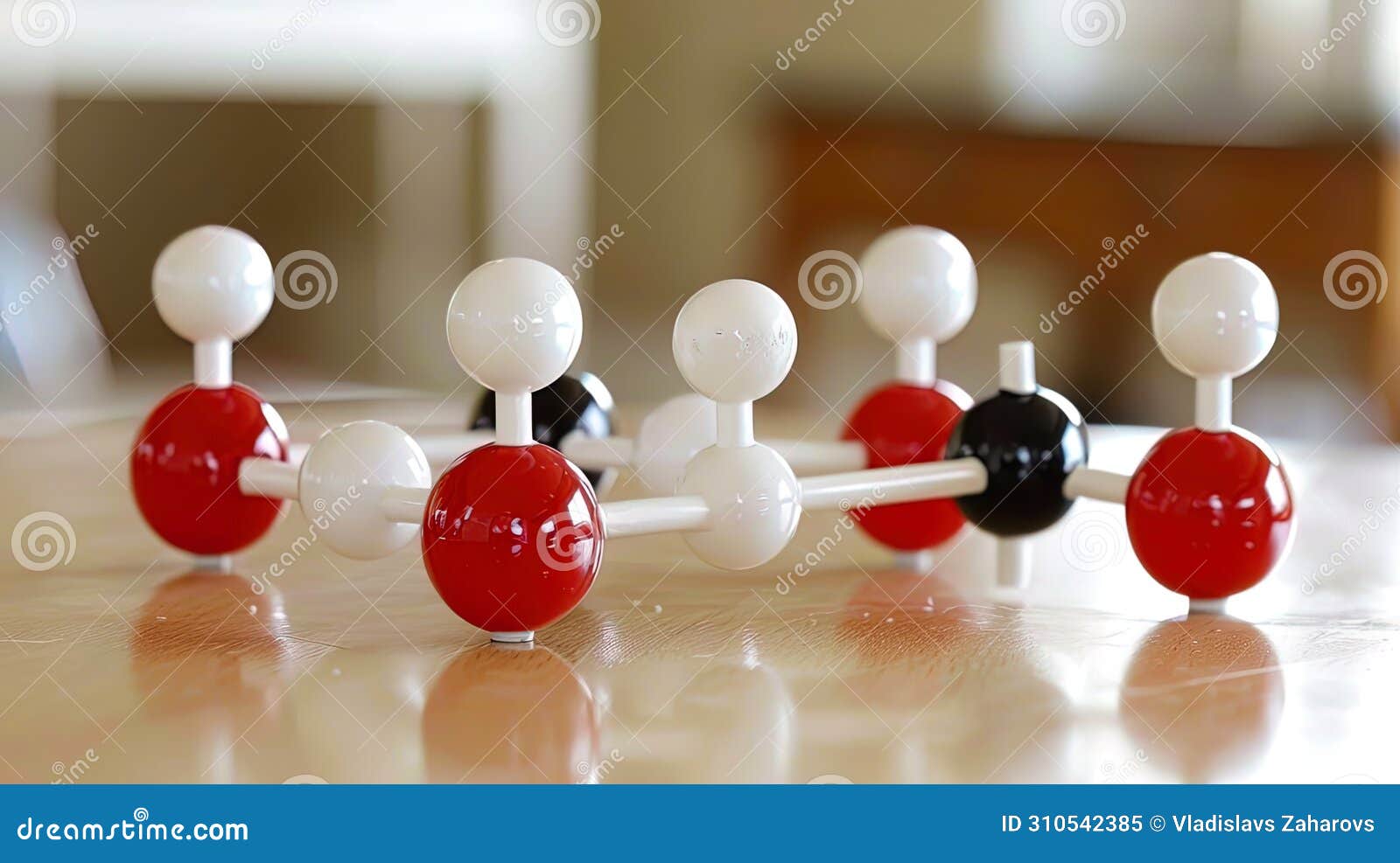 Model of a Water Molecule (H2O) with Carbon and Two Hydrogen Atoms ...