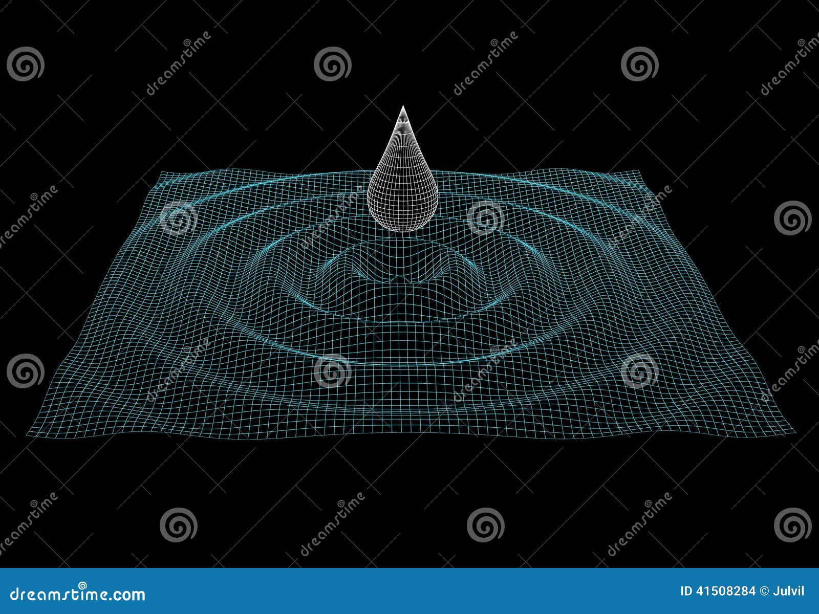 Model of Water Ripple with Drop Stock Illustration - Illustration of ...