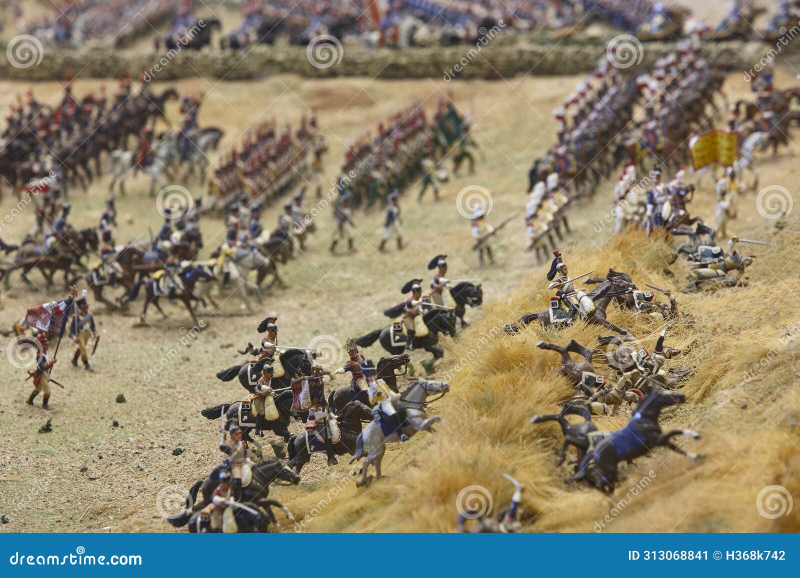 Model of Waterloo Battle with Tin Miniature Soldiers Troops. Strategy ...