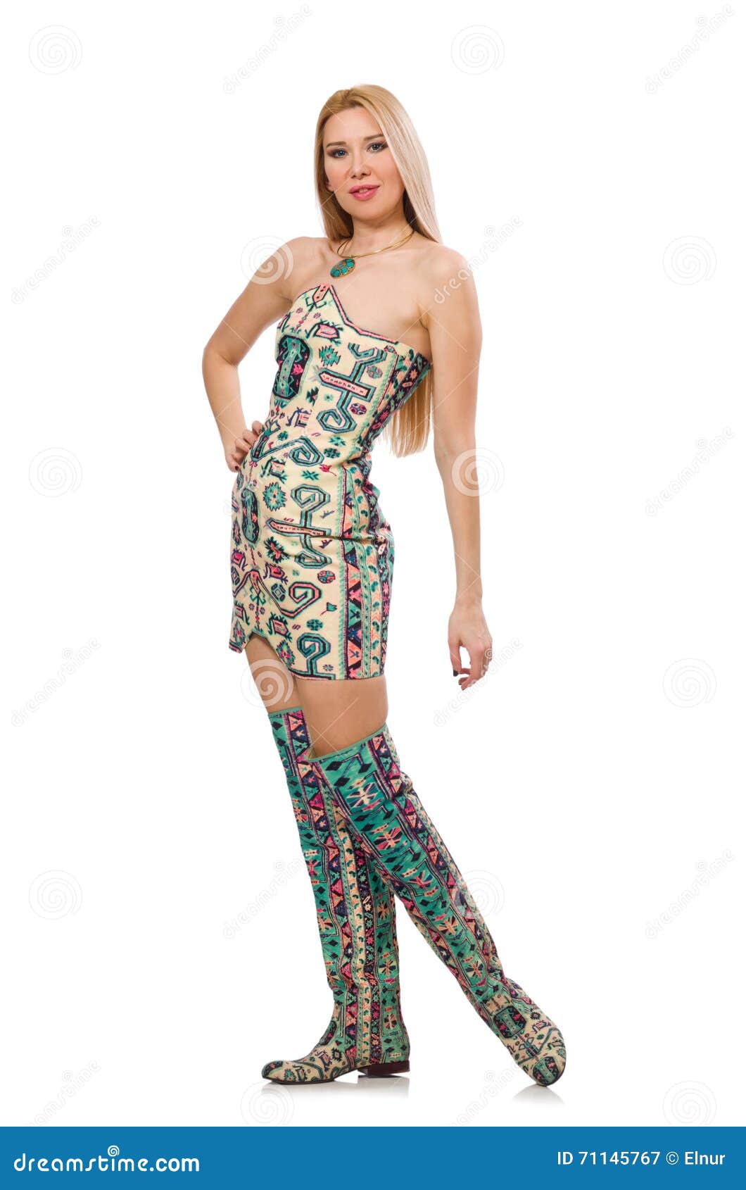 The model wearing dress stock image. Image of pretty - 71145767