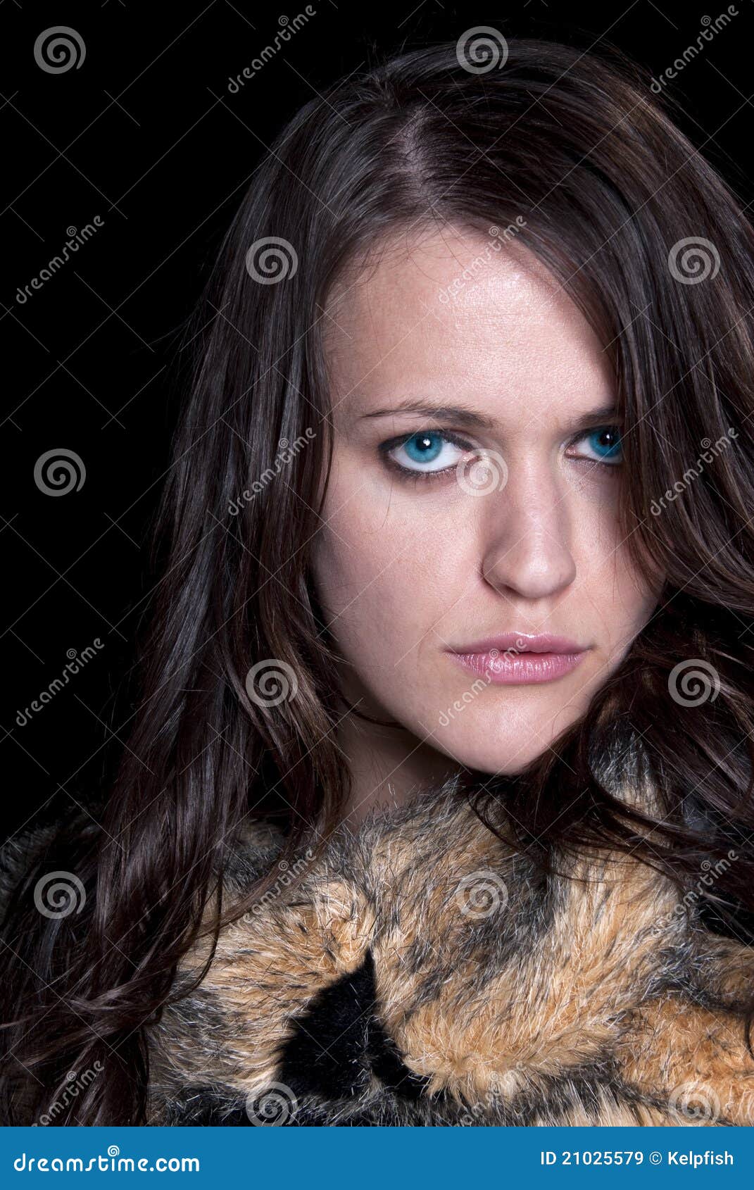 Model wearing fur coat stock image. Image of beautiful - 21025579