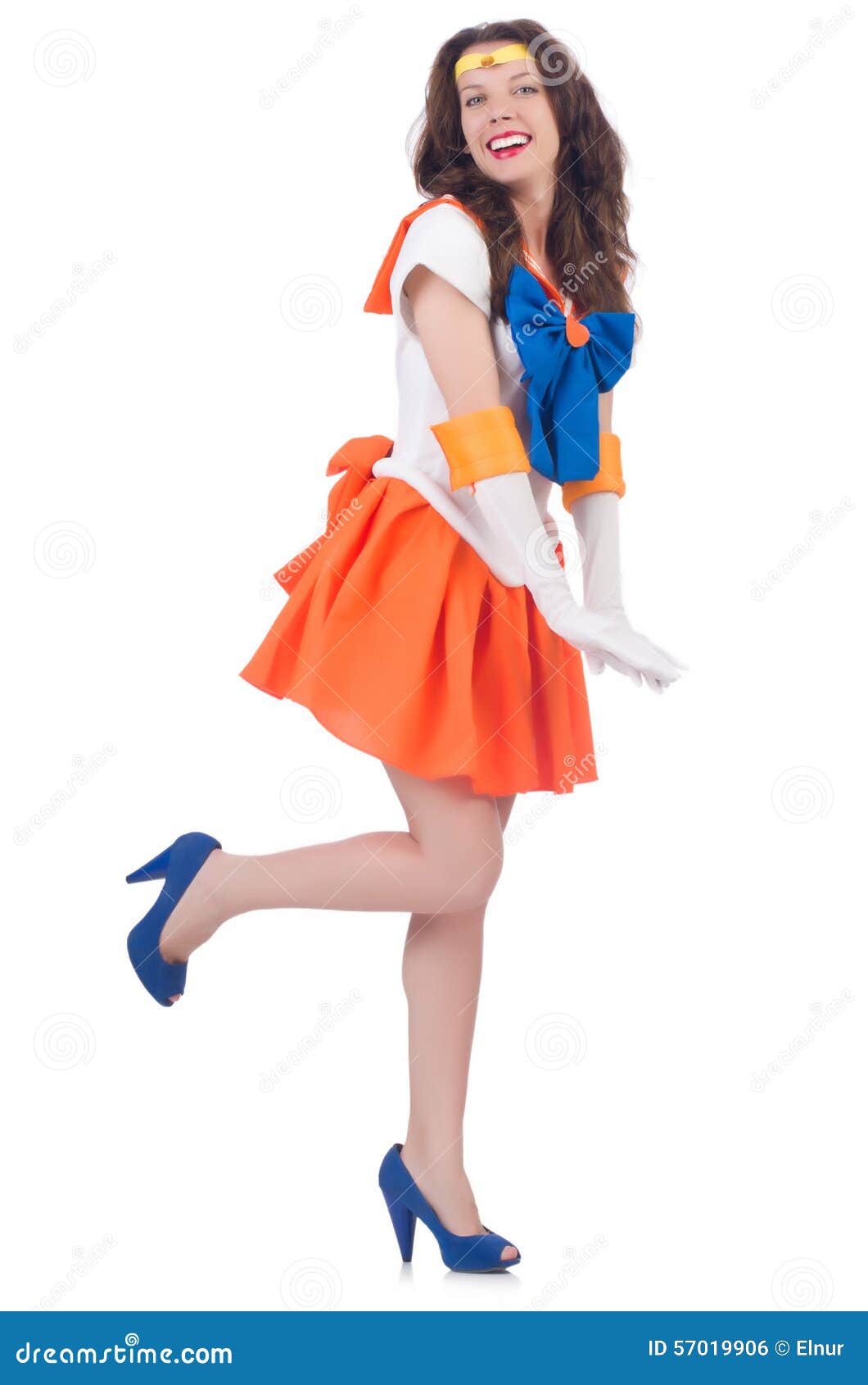 Model Wearing Sailor Moon Suit Isolated on the Stock Photo - Image of ...