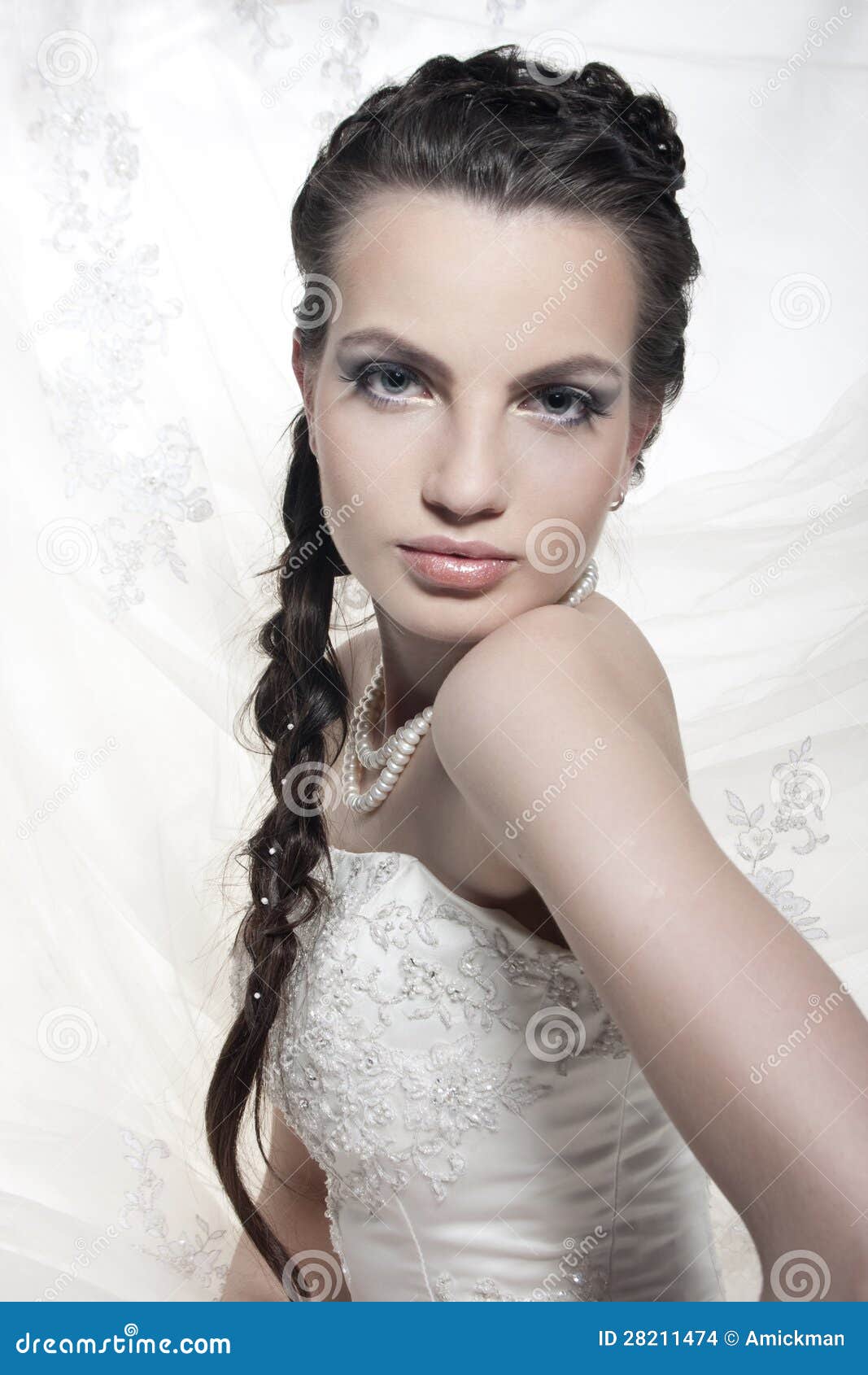 Model in a wedding dress stock photo. Image of newlywed - 28211474