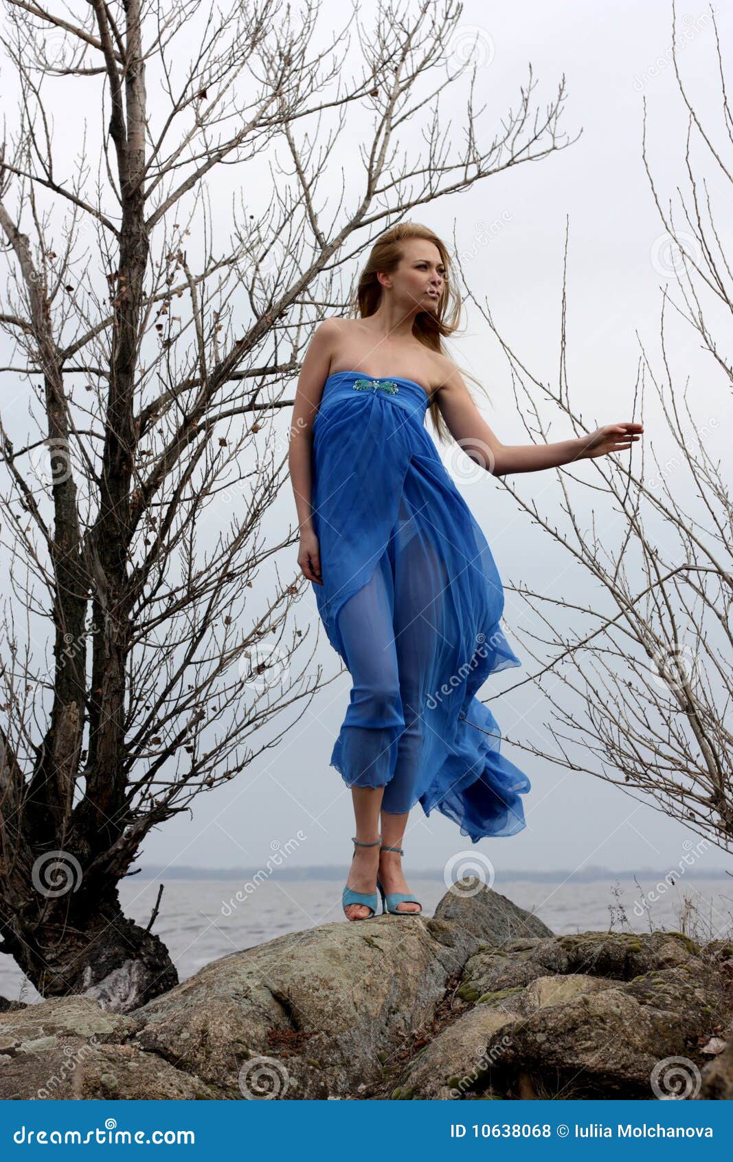 Model in Winter on the Seaside Stock Photo - Image of stone, seaside ...