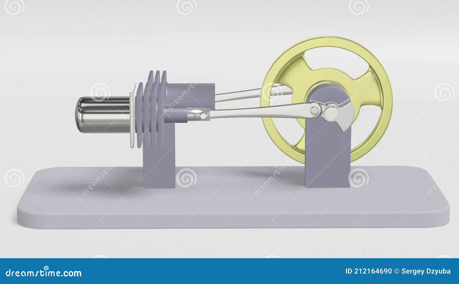 Model of Working Stirling Engine - 3d Animation Stock Footage - Video ...