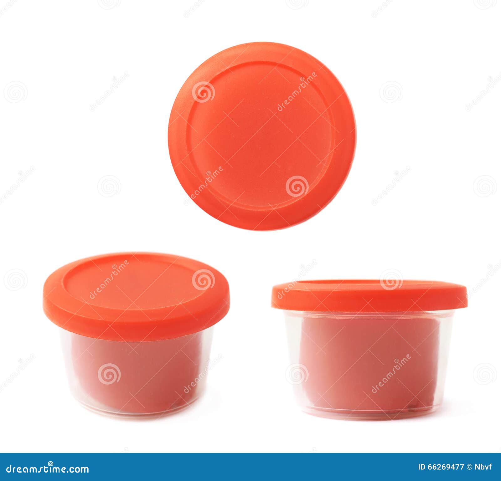 Modeling Clay in a Container Isolated Stock Image - Image of clay ...