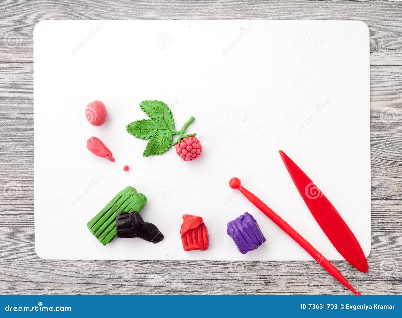 Modeling Clay Crafts at the Lessons of Labor in School Stock Image ...