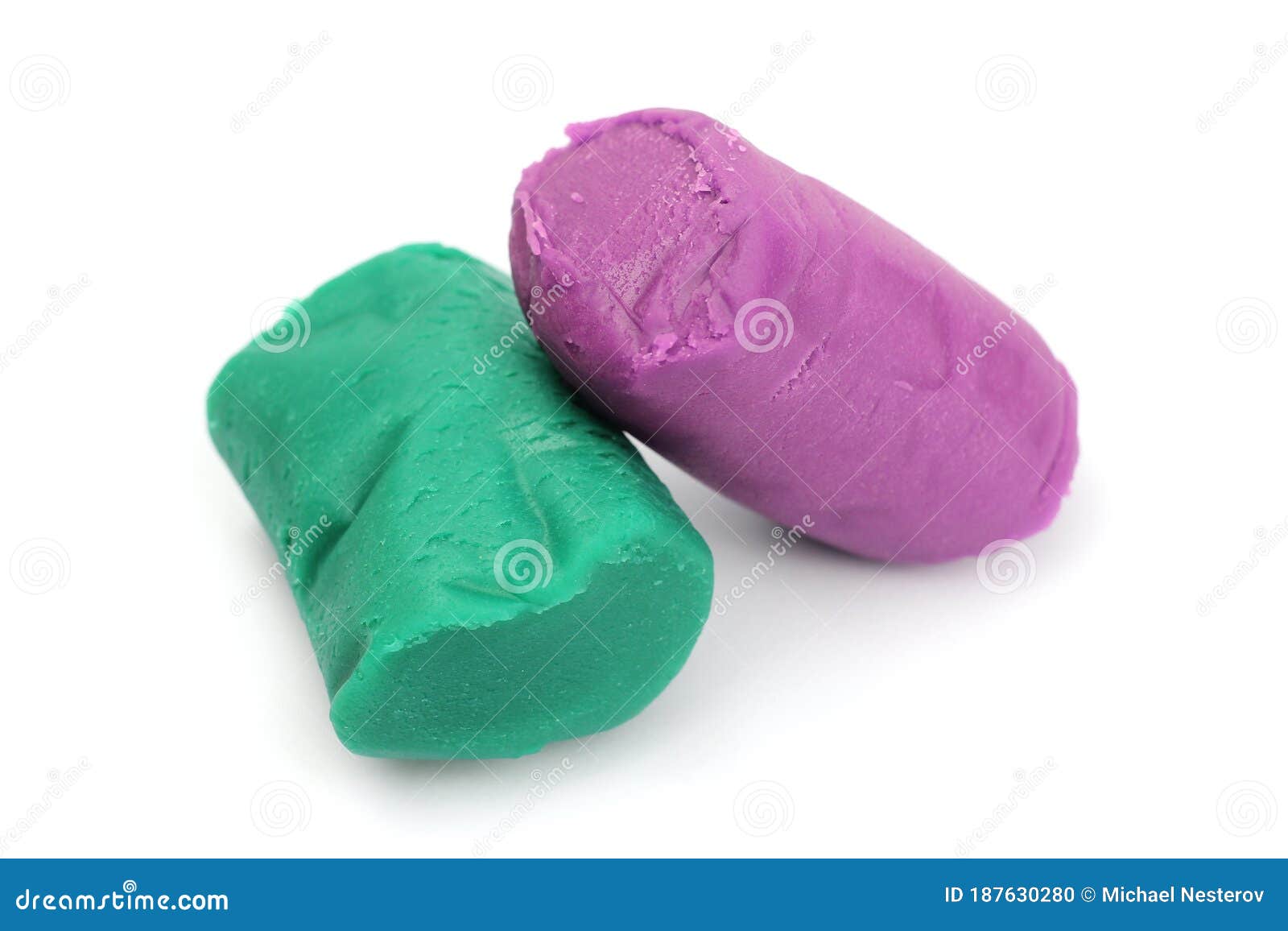 Modeling Clay, Plasticine Isolated on a White Background Stock Photo ...