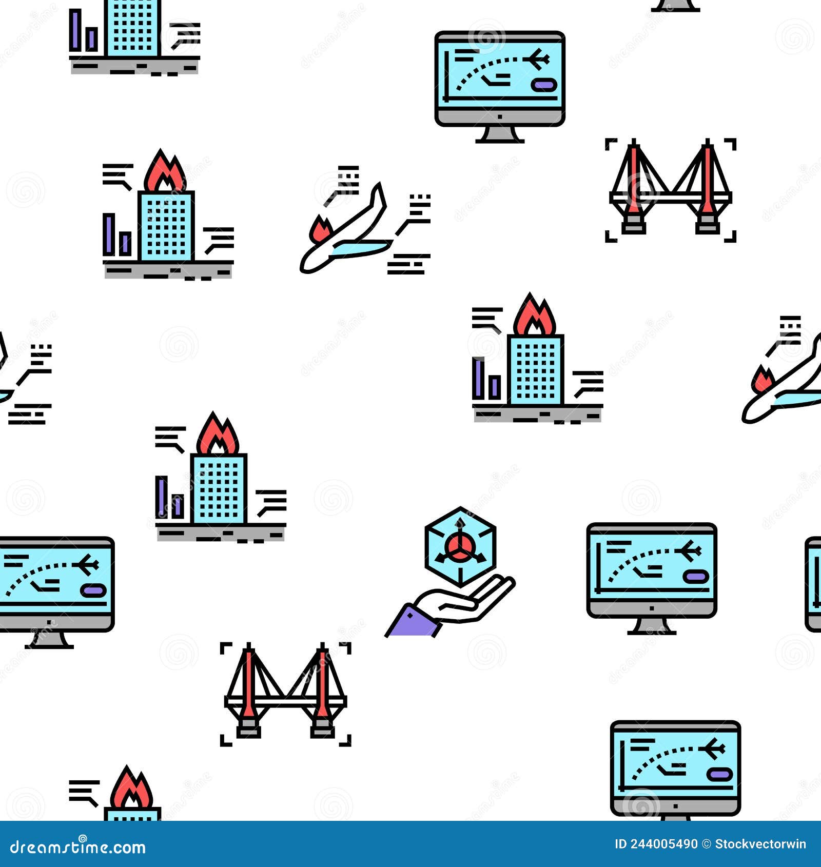 Modeling Engineering Vector Seamless Pattern Stock Vector ...