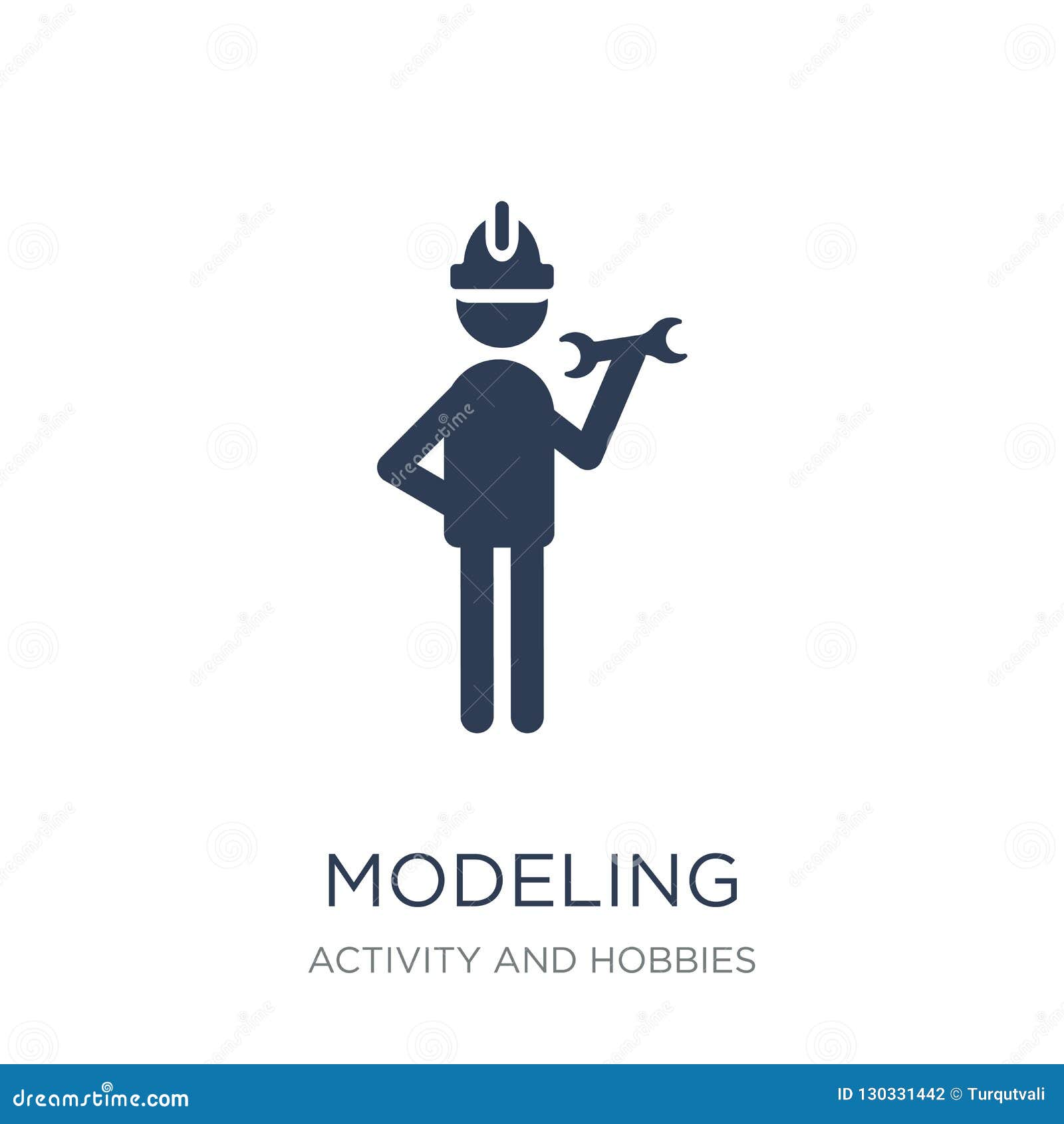 Modeling Icon. Trendy Flat Vector Modeling Icon on White Background ...