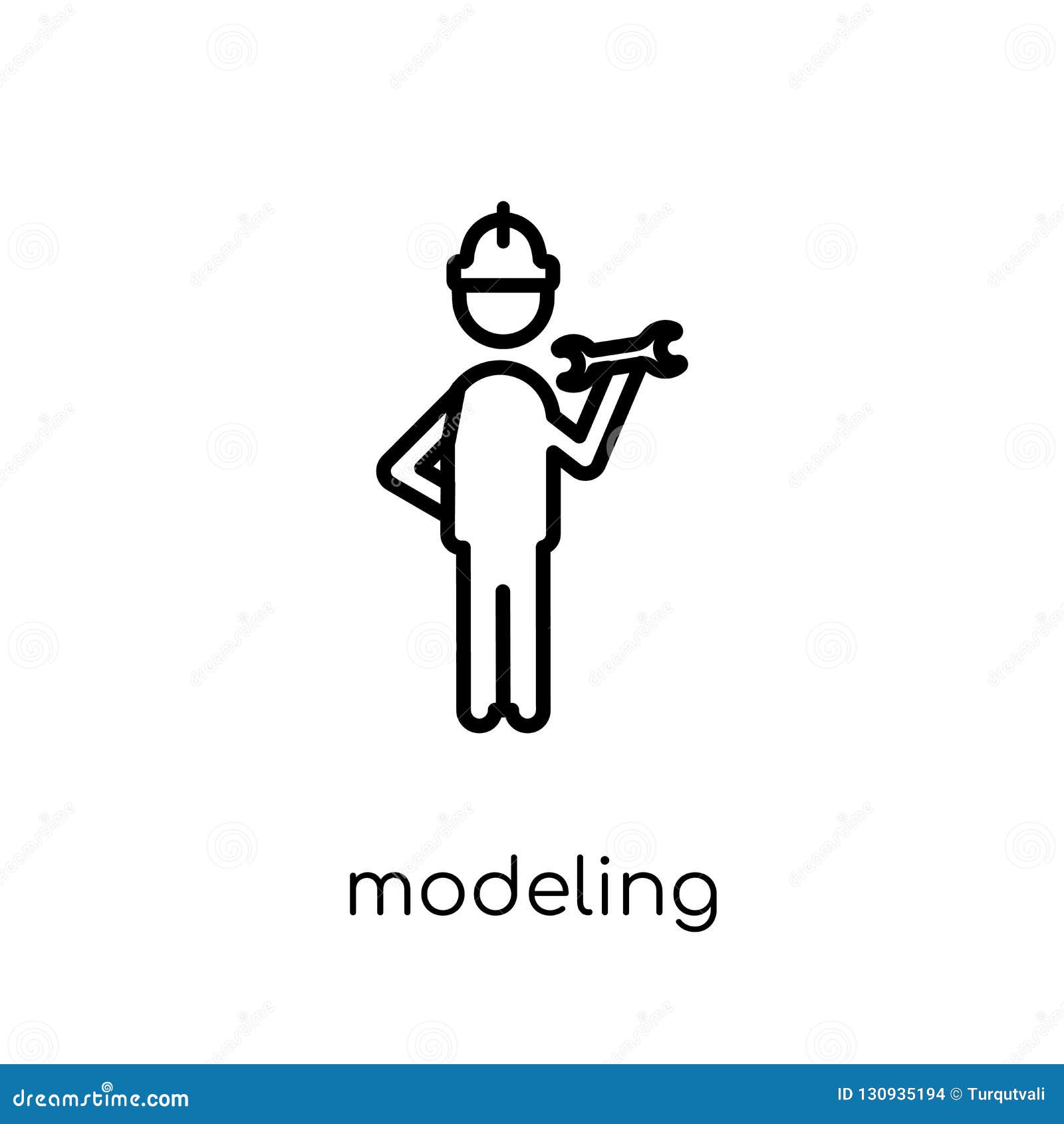 Modeling Icon. Trendy Modern Flat Linear Vector Modeling Icon on Stock ... Modeling Icon. Trendy Modern Flat Linear Vector Modeling Icon on Stock ...
