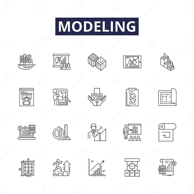 Modeling Line Vector Icons and Signs. Modeling, Simulation ...