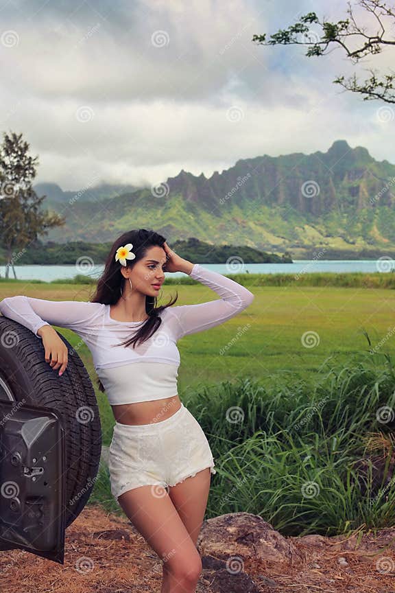 Modeling in Oahu stock photo. Image of dreamy, beautiful - 146430242